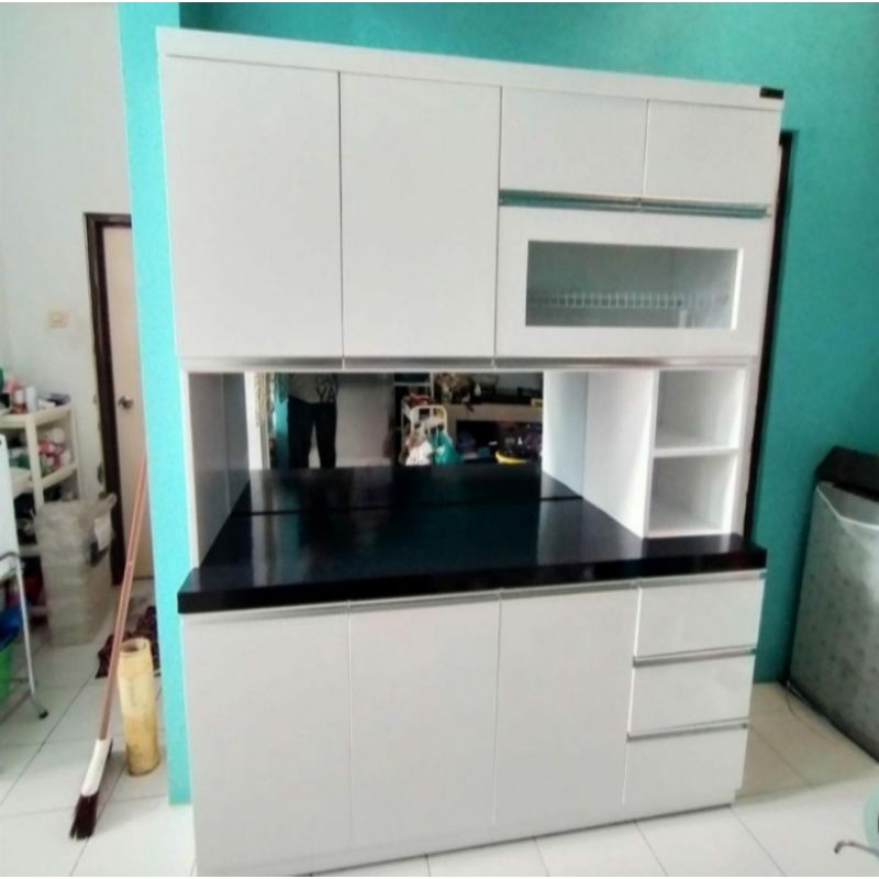 Jual Lemari Piring / rak dapur / rak sayur custom HPL 150 x 50 x 200 cm ...