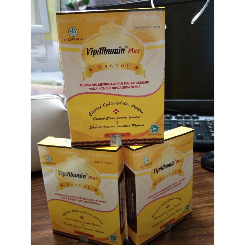 Jual VipAlbumin Plus Sachet Original box/3sachet | Shopee Indonesia