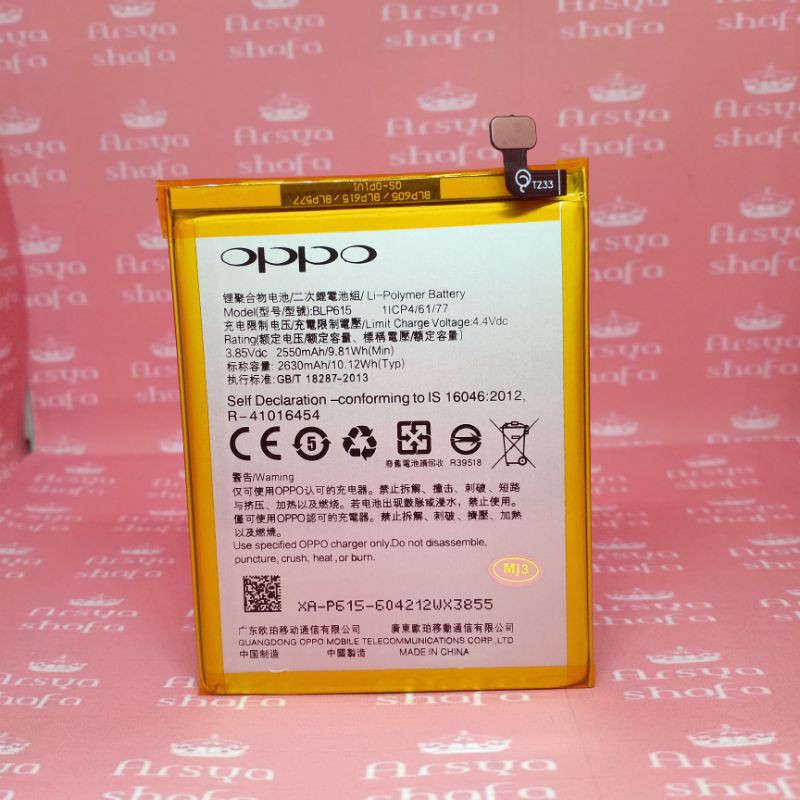 Jual Baterai Oppo A37 Neo 9 BLP615 Original Batre Battery | Shopee ...