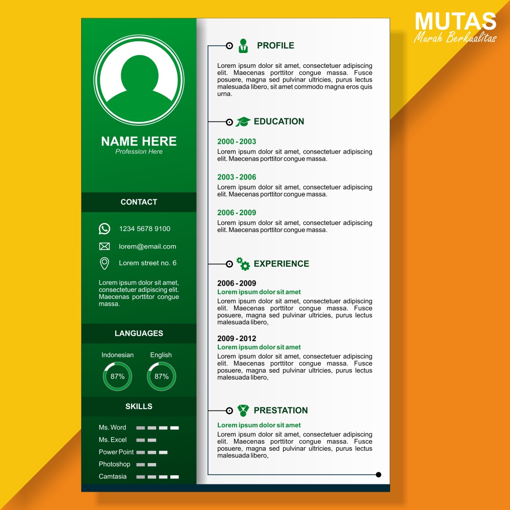 Jual Jasa Desain CV - Curriculum Vitae (Soft File/ Design Only ...