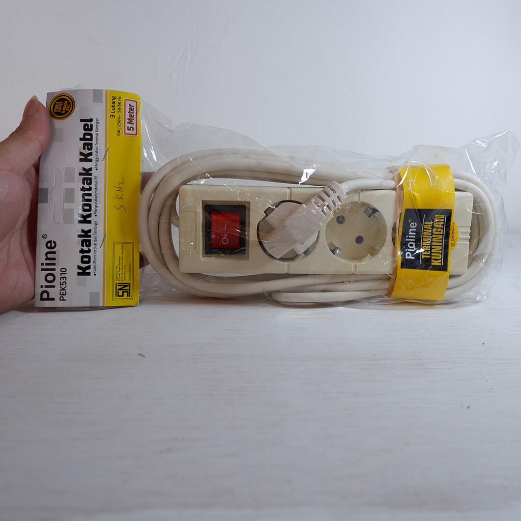 Jual Terminal Colokan 3 Lubang Arde Pioline PEK-5310 5 meter | Shopee ...