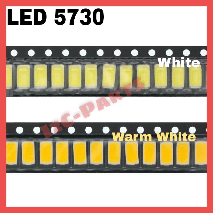 Jual LED 5730 0.5W 50-55lm Light SMD LED Chip 3.2v - 3.4v 3500K 6500K ...