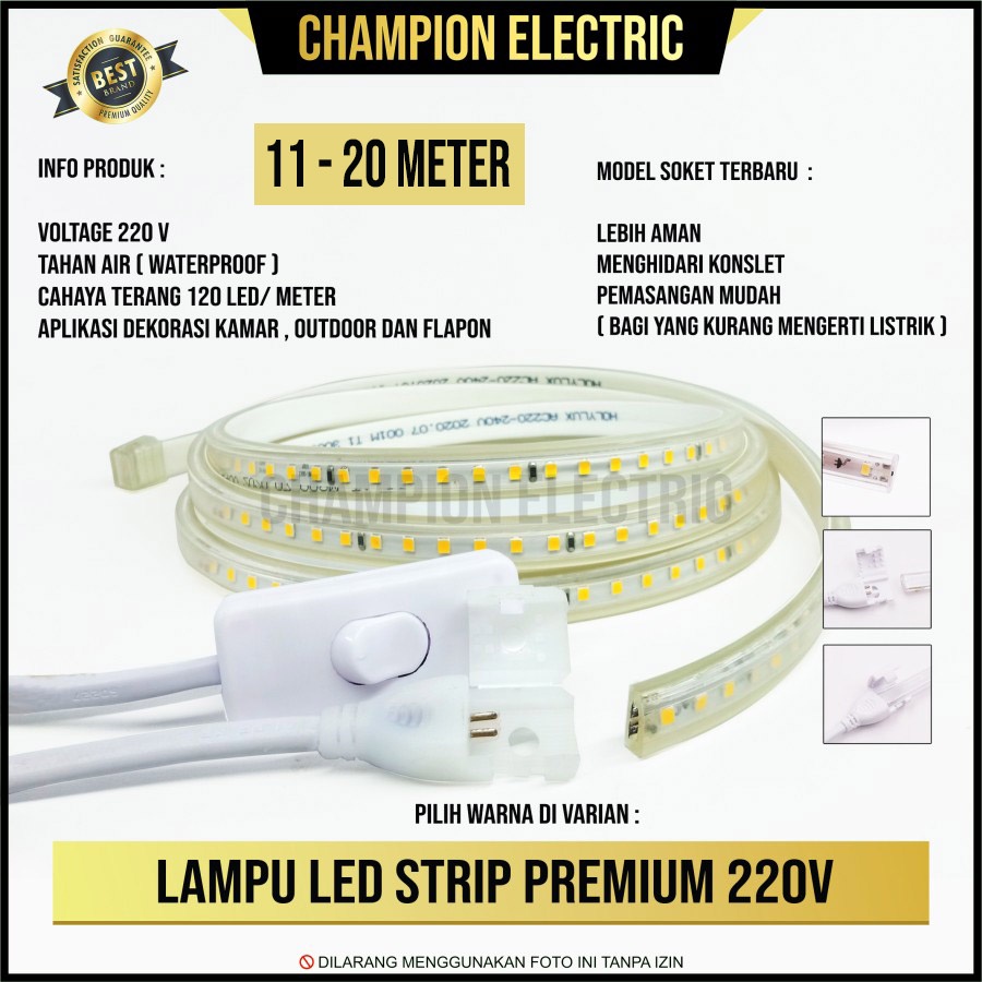 Jual Lampu LED Strip Selang Premium Set 11/12/13/14/15/16/17/18/19/20 ...
