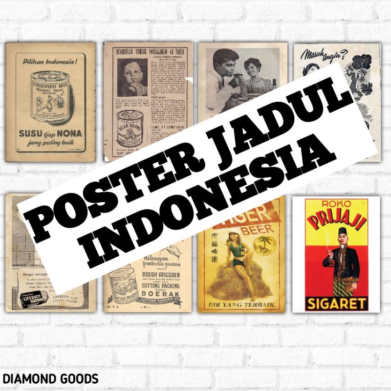 Jual poster aesthetic / collage wall poster - poster iklan jadul ...