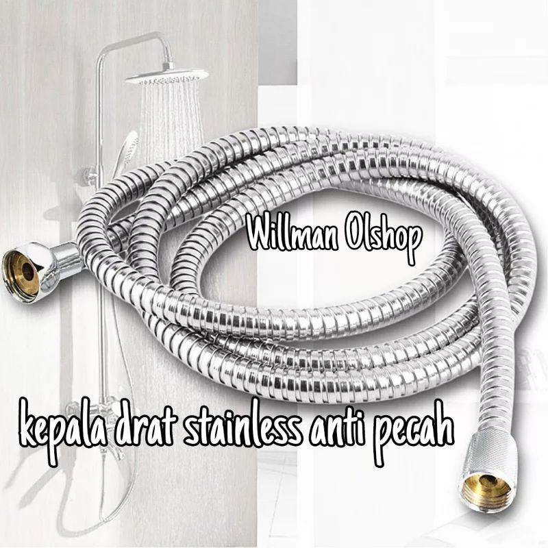 Jual OLKJ-70 SELANG SHOWER HITAM BLACK FLEKSIBEL LENTUR SHOWER MANDI ...