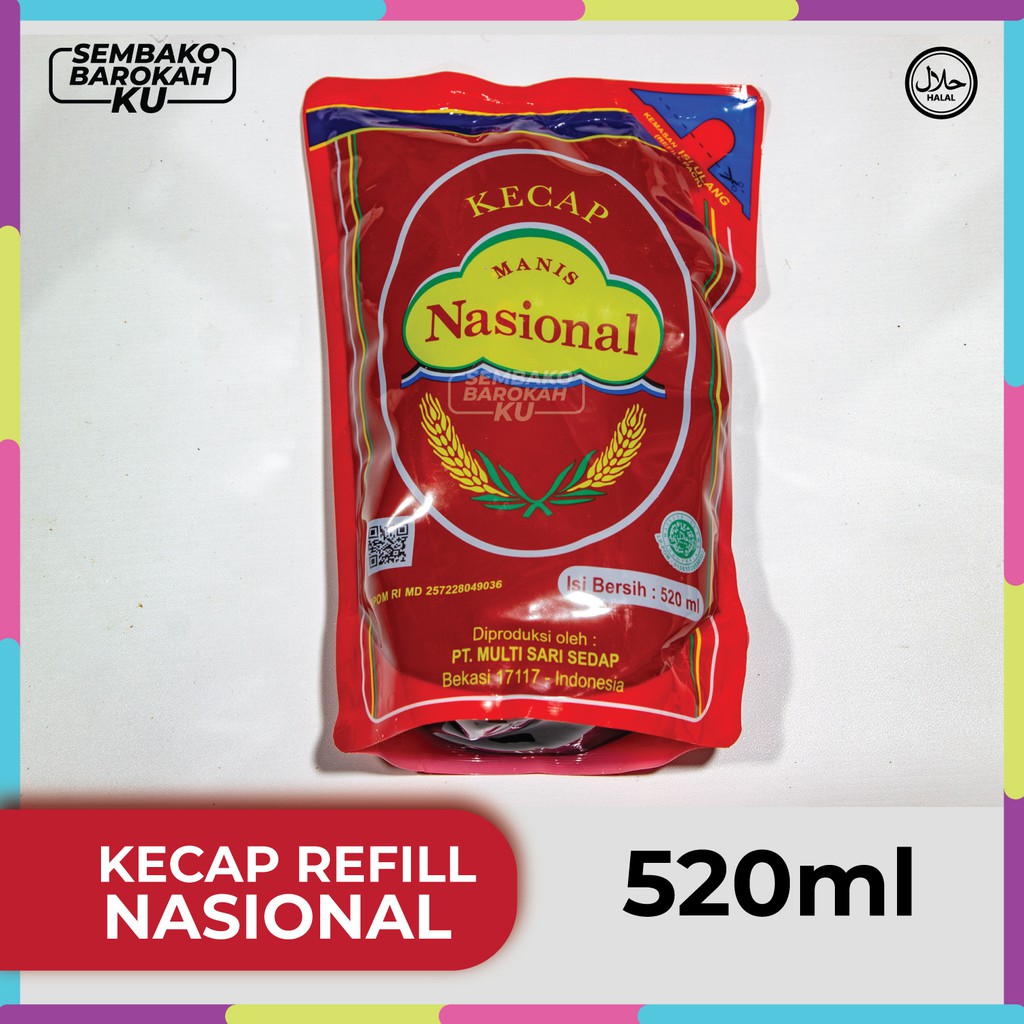 Jual Kecap Manis Nasional Refill 520 ml | Shopee Indonesia