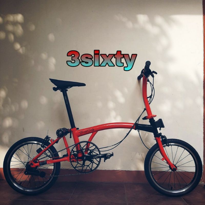 Jual Sepeda Lipat 3sixty 2020 Red Black Edition | Shopee Indonesia