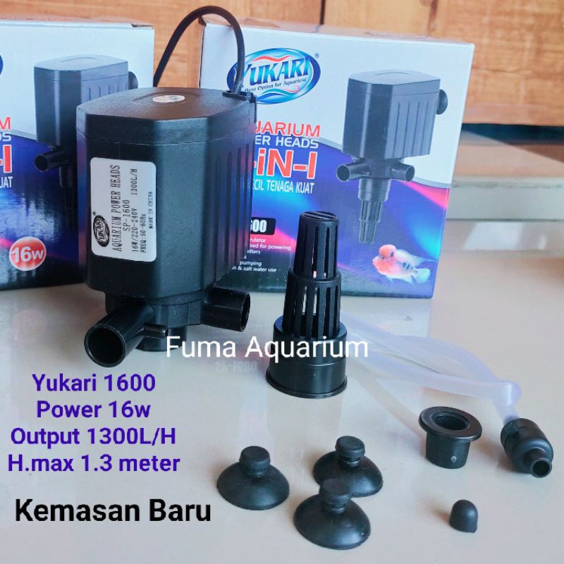 Jual Pompa Aquarium YUKARI SP-1600 mesin Filter Air kolam Aquarium Aquascape Hidroponik ...