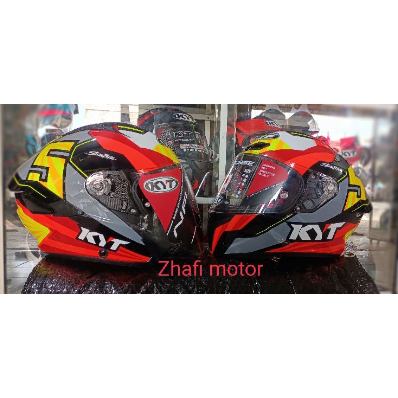 Jual HELM KYT TT COURSE COUPLE KYT NFJ MOTIF JAUME MASIA ORIGINAL 100 ...