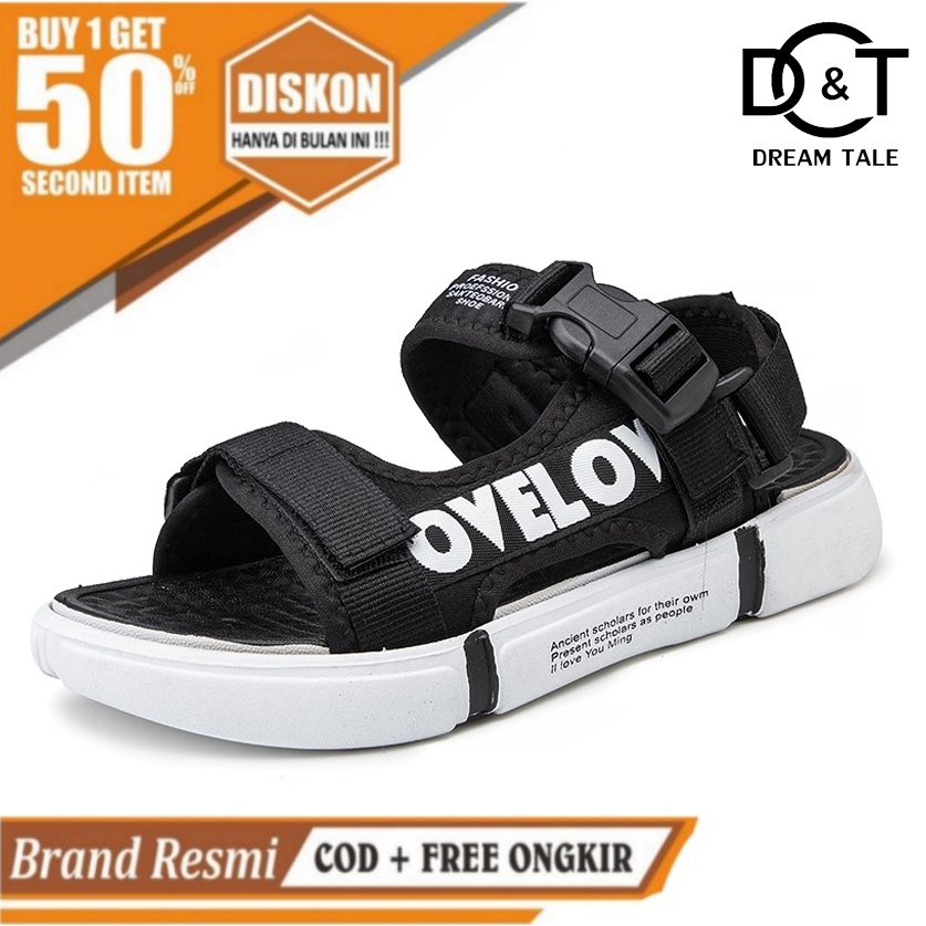 Jual Sendal kasual pria modern nyaman / sandal non slip pria keren ...