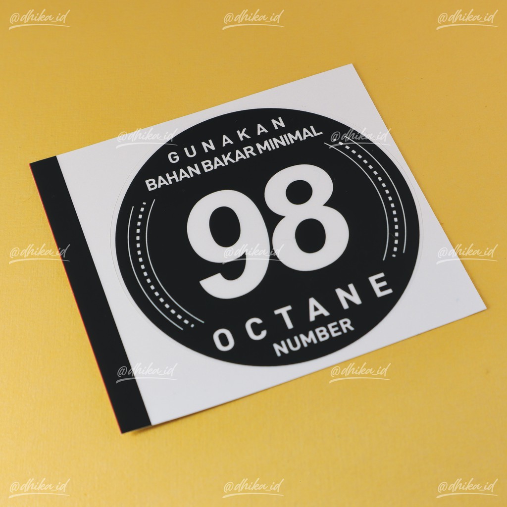 Jual Stiker Sticker Bensin Gunakan Bahan Bakar Minimal Octane Number 92 ...