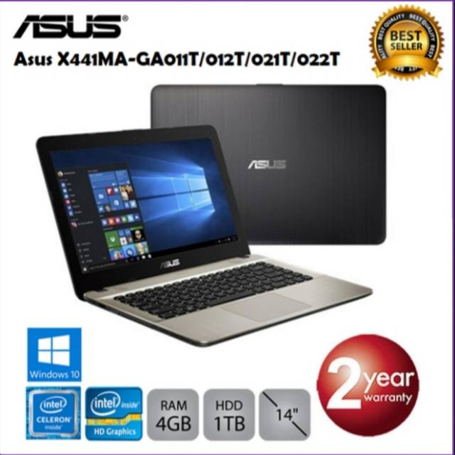 Jual Laptop ASUS X441MA N4000 HDD 1Tb Ram 4Gb Win 10 14" Resmi HITAM ...