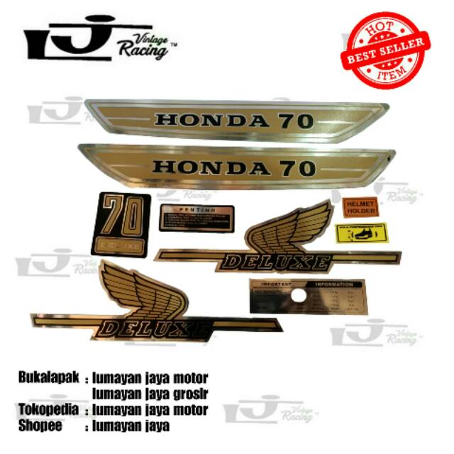 Jual Striping c70 stiker c70 strip c70 sticker honda c70 warna cream ...