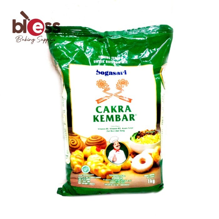 Jual TEPUNG TERIGU BOGASARI CAKRA KEMBAR PREMIUM 1 KG / CTN (12 PCS ...