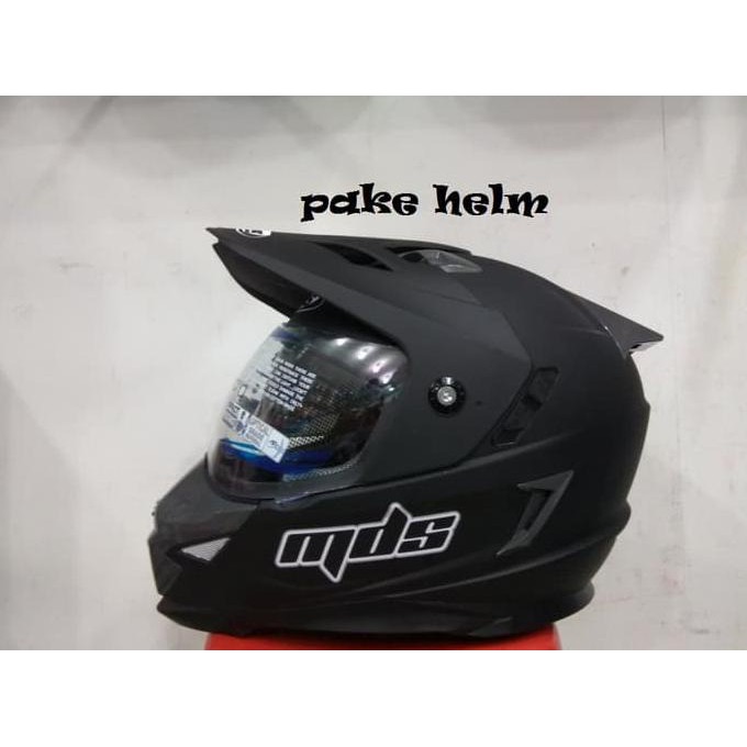 Jual Helm Mds Super Pro Superpro Solid Hitam Doff Super Moto Supermoto ...