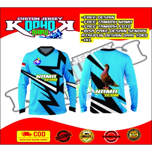 Jual jersey merpati balap full printing /desain custom | Shopee Indonesia