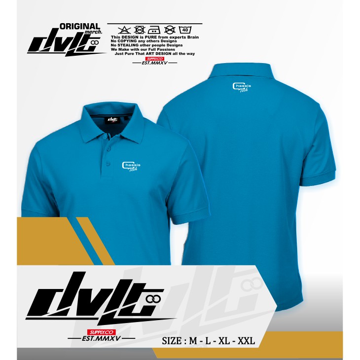 Jual Poloshirt / Kaos Polo Mobil Chassis tech Logo Murah -MD Cloth ...