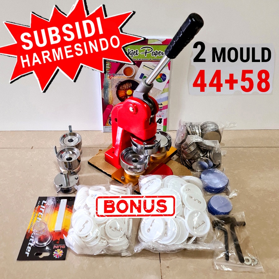 Jual PAKET Mesin Press PIN / Alat Cetak Pembuat Gantungan Kunci / Pin ...