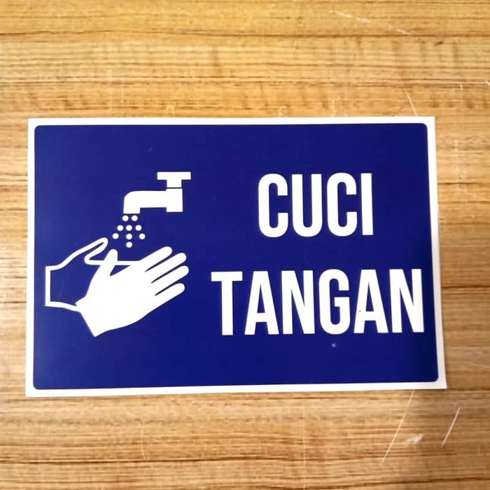 Jual SIGN STICKER K3 RAMBU SAFETY CUCI TANGAN UK 10X15CM | Shopee Indonesia