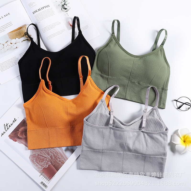 Jual TF Bra Wanita Baju Dalam Wanita BH Sport Crop Top Olahraga Katun ...