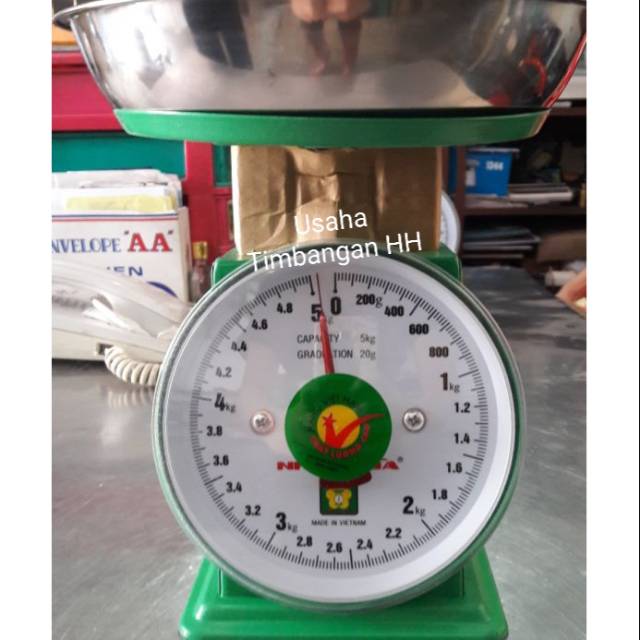 Jual Timbangan Duduk/Dapur/Kue Jarum 5kg Nhonhoa Vietnam Nhon Hoa (KECIL) | Shopee Indonesia