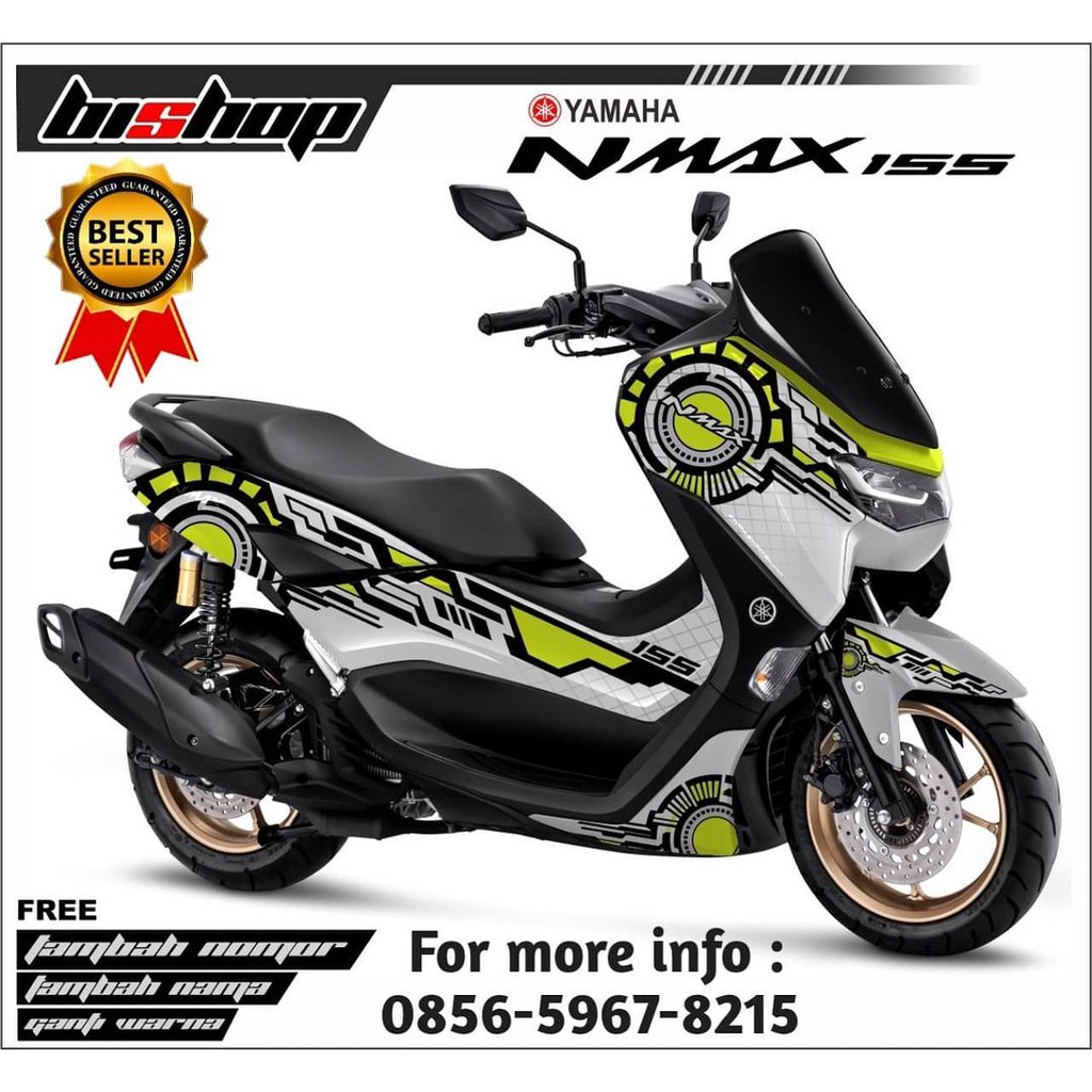 Jual Sticker decal full body Yamaha Nmax Silver Kuning | Shopee Indonesia