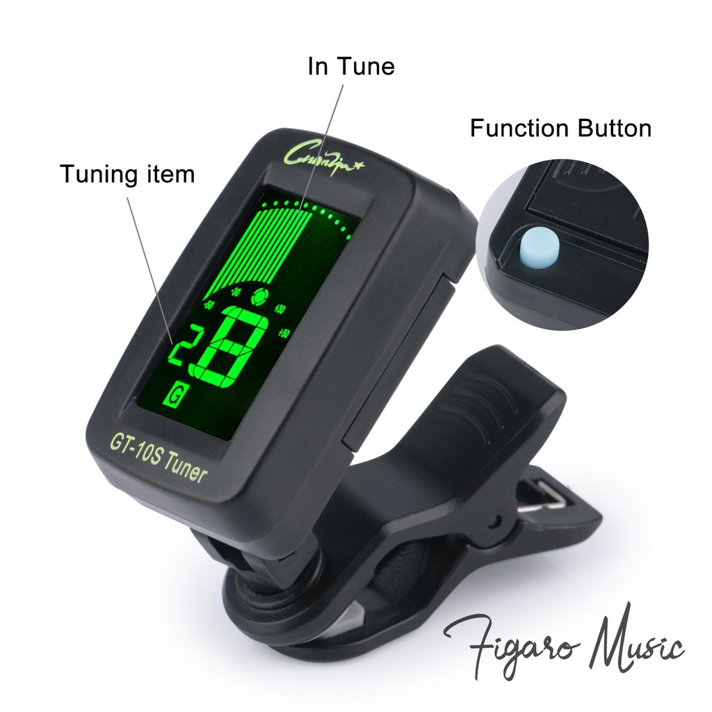 Jual Tuner Gitar Digital GT-10S Clip On Chromatic Guitar Biola Bass ...