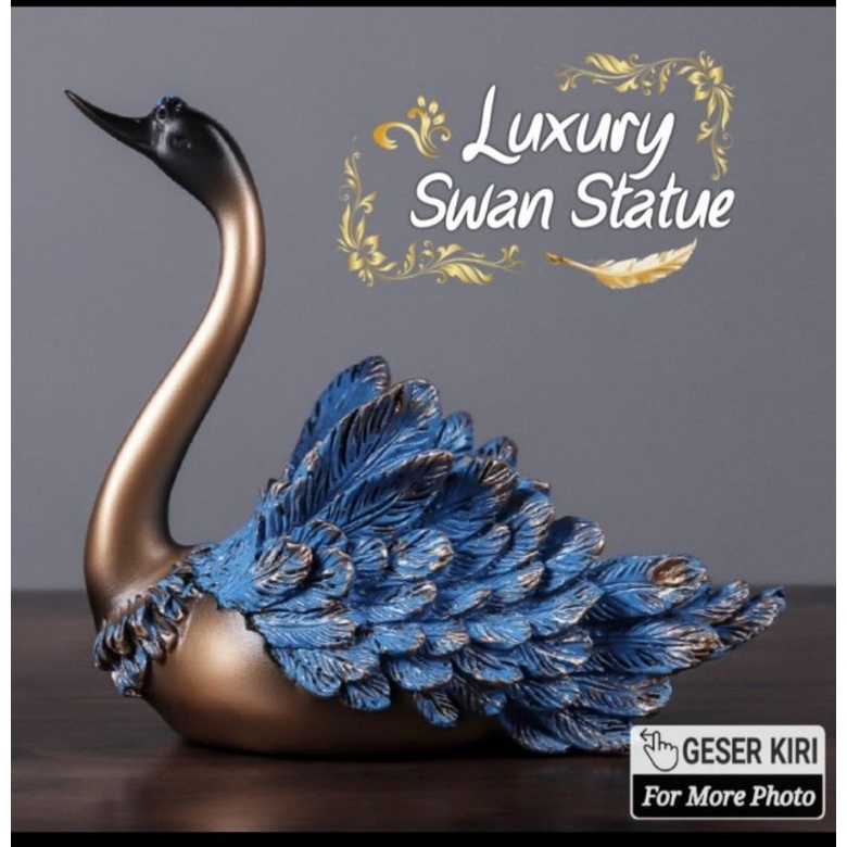 Jual Luxury Swan Statue Patung Pajangan Angsa Emas | Shopee Indonesia