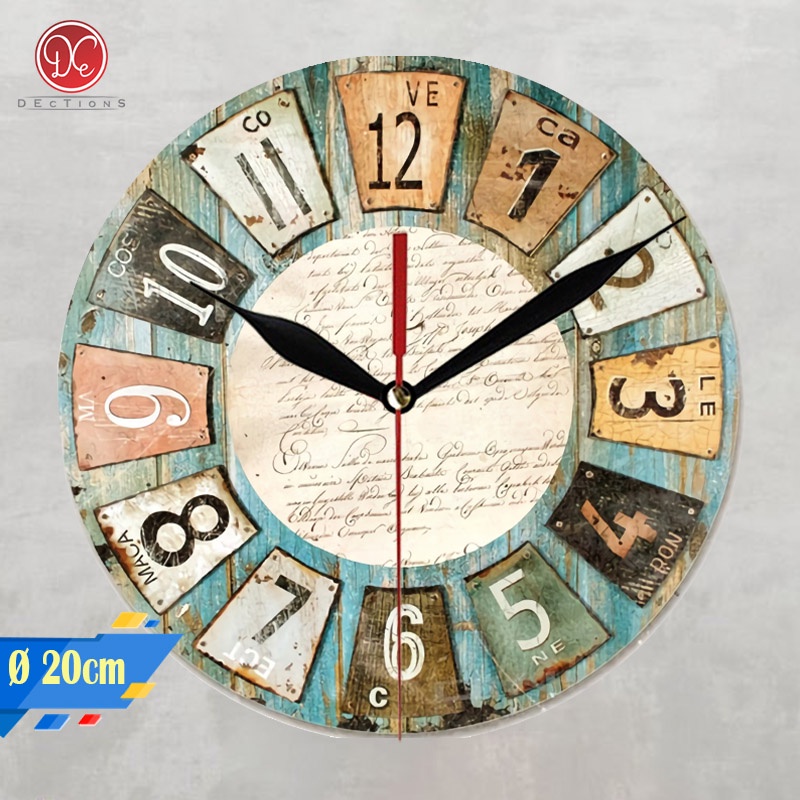 Jual Dections Jam Dinding Unik Wood Minimalis Vintage Kayu Hiasan ...