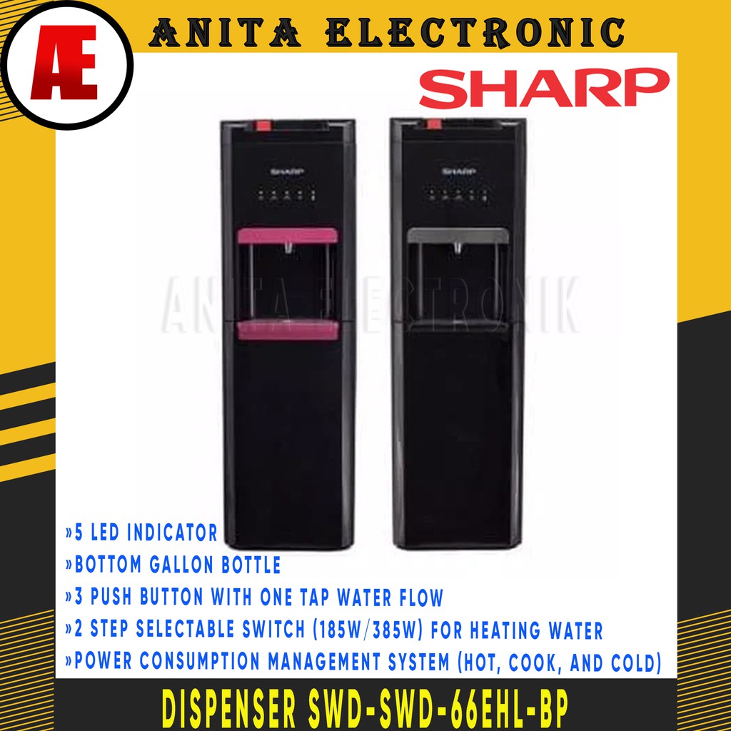 Jual DISPENSER GALON BAWAH SHARP SWD-66EHL-BP/SL | Shopee Indonesia