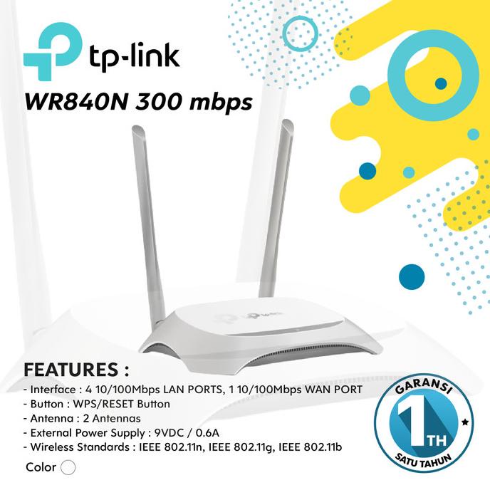 Jual Tp-Link Tl-Wr840N 300Mbps Wireless N Router Wifi The.Summer | Shopee Indonesia