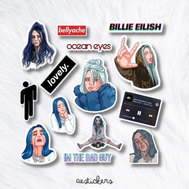 Jual STICKER BILLIE EILISH SERIES BY AESTICKERS | Shopee Indonesia