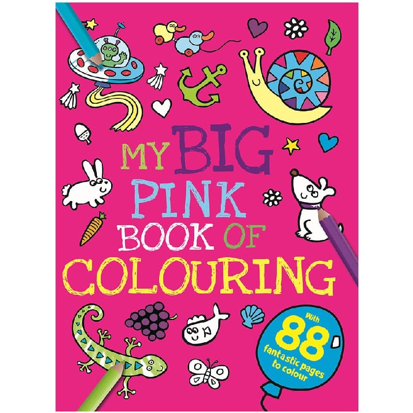 Jual My First Mega Coloring 88 Pages Big PINK Book Of Colouring ...