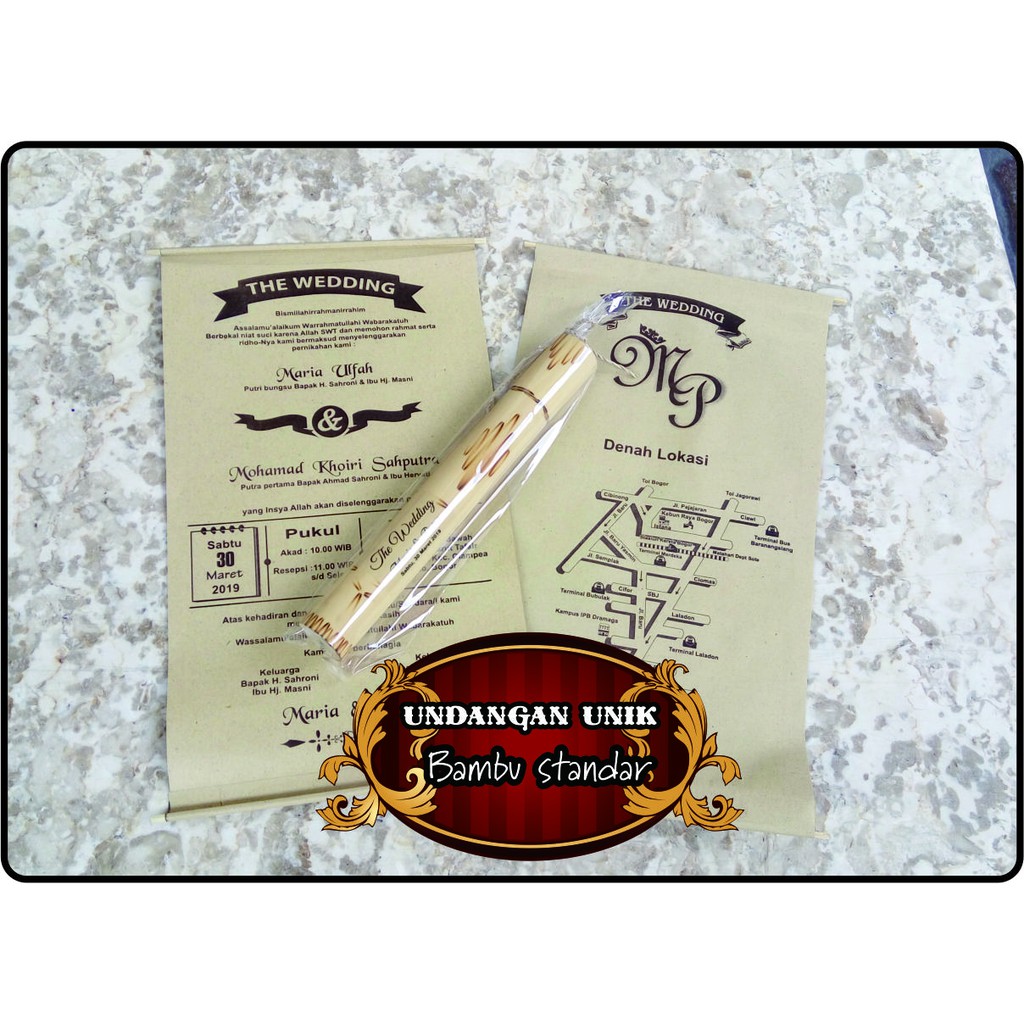 Jual undangan bambu express | Shopee Indonesia