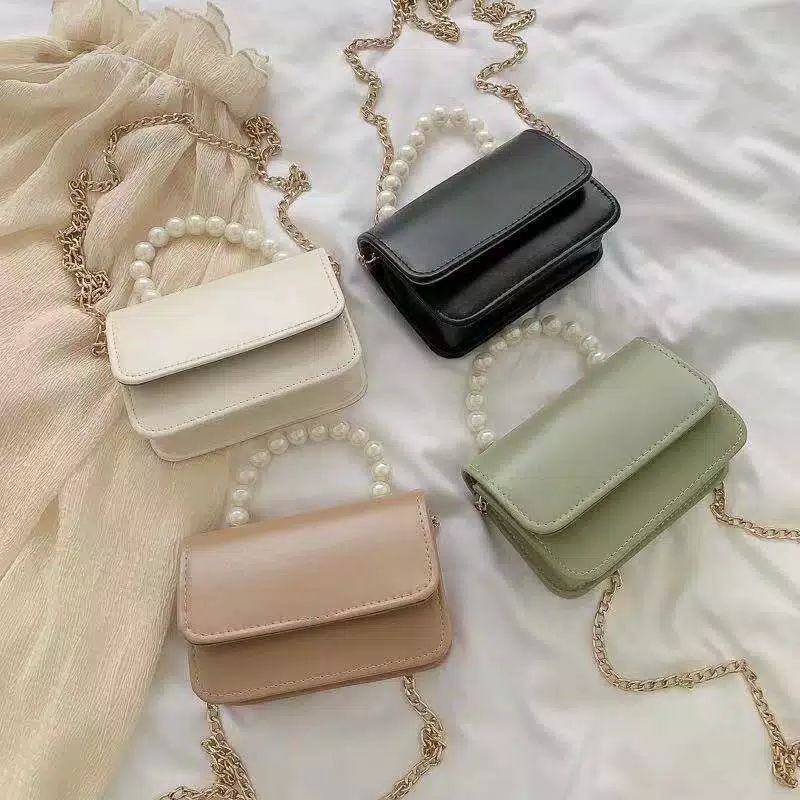 Jual JuangkahfiStore Sling Bag Mini Rantai Mutiara / Tas Selempang ...