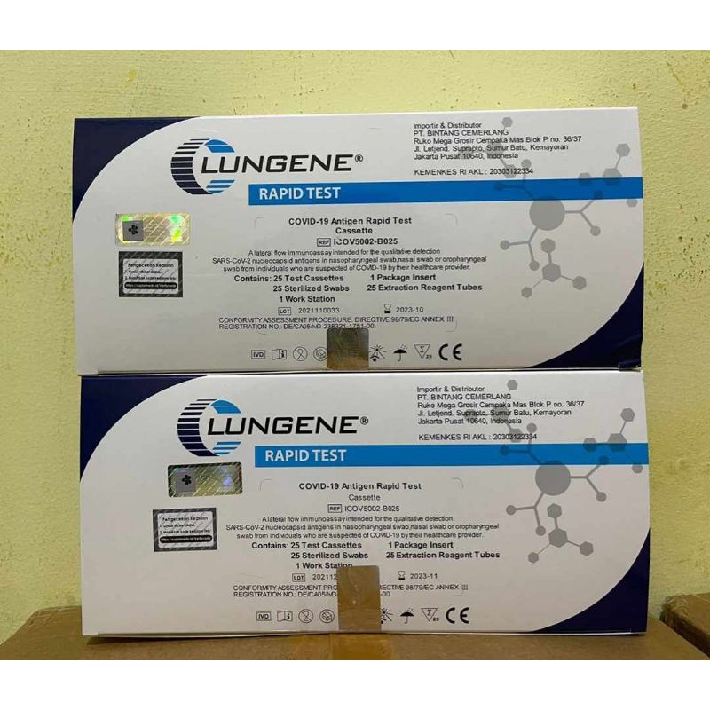 Jual Best seller Lungene antigen biru sweb isi 25 pc AKL (1Boks ...