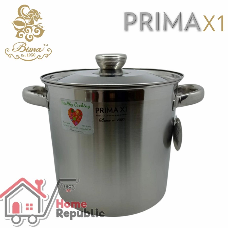 Jual Panci Bima Prima X1 Stockpot 30cm Stainless Steel B2007330 Panci ...
