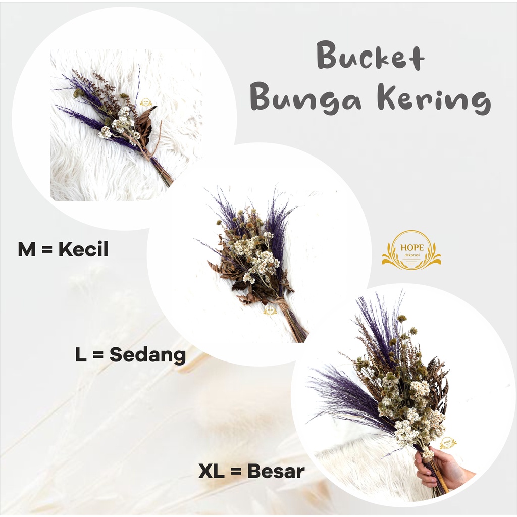 Jual Buket Bunga Kering Rangkai Pampas Hiasan Seserahan Gift Hampers ...
