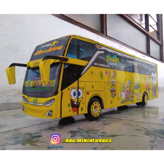 Jual Miniatur Bus Spongebob Squarepants JB3+ Livery Terbaru A.K.A ...