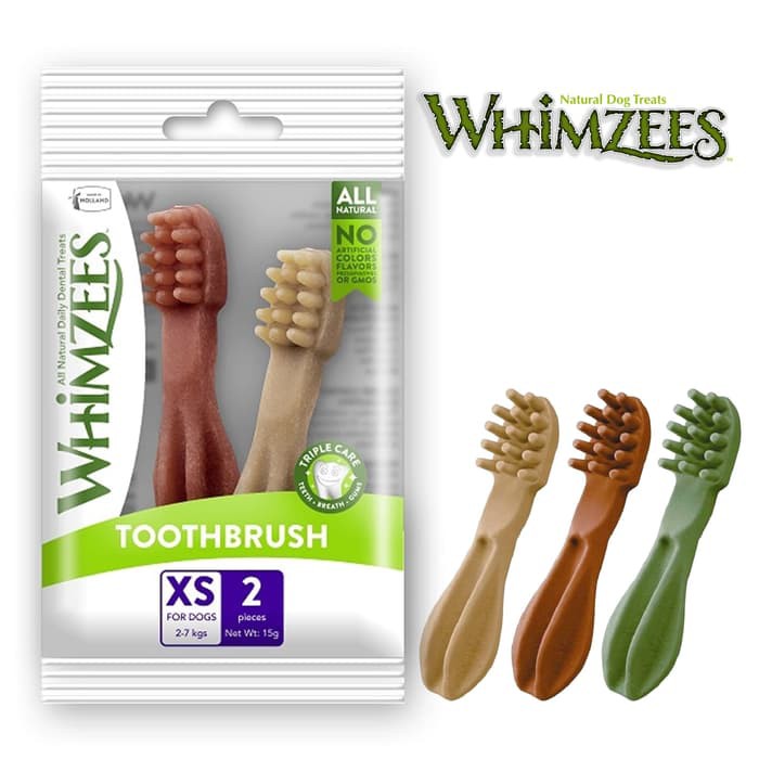 Jual WHIMZEES Dog Dental Chew Vegetarian ToothBrush Xsmall 2pcs ...