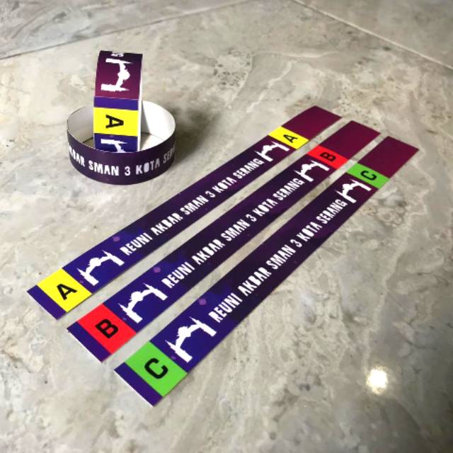 Jual Gelang Tiket Event Acara Custom Anti Sobek / Air | Shopee Indonesia