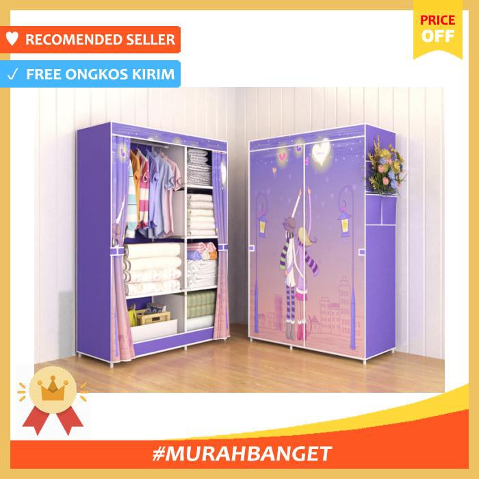 Jual Lemari Pakaian Kain / Multifunction Wardrobe Motif Love - Tempat ...