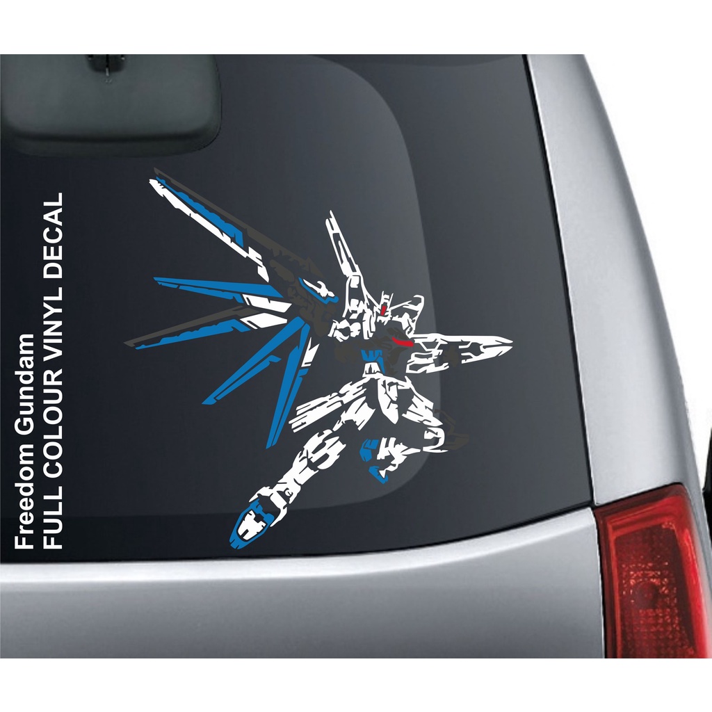 Jual Sticker Cutting Freedom Gundam Vinyl Decal Mobil Motor | Shopee ...