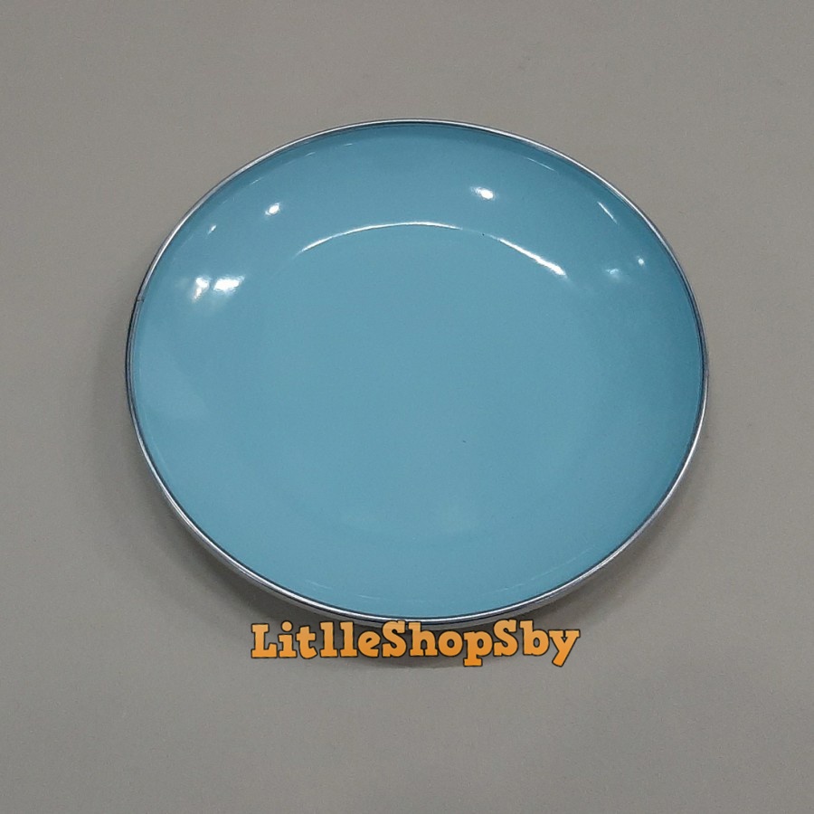 Jual Piring Lepek Enamel 15cm Biru Muda Tosca | Shopee Indonesia