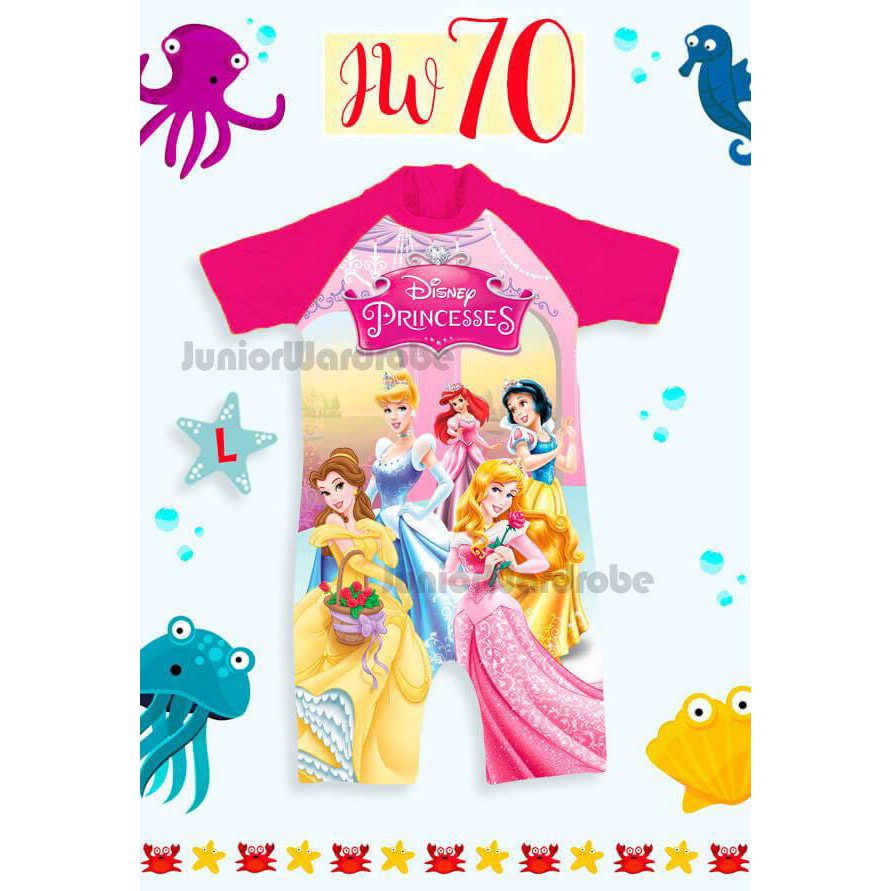 Jual Baju Renang Disney Princess Warna Pink Swimsuit Anak Perempuan ...