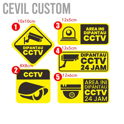 Jual Stiker CCTV - custom sticker cctv camera | Shopee Indonesia