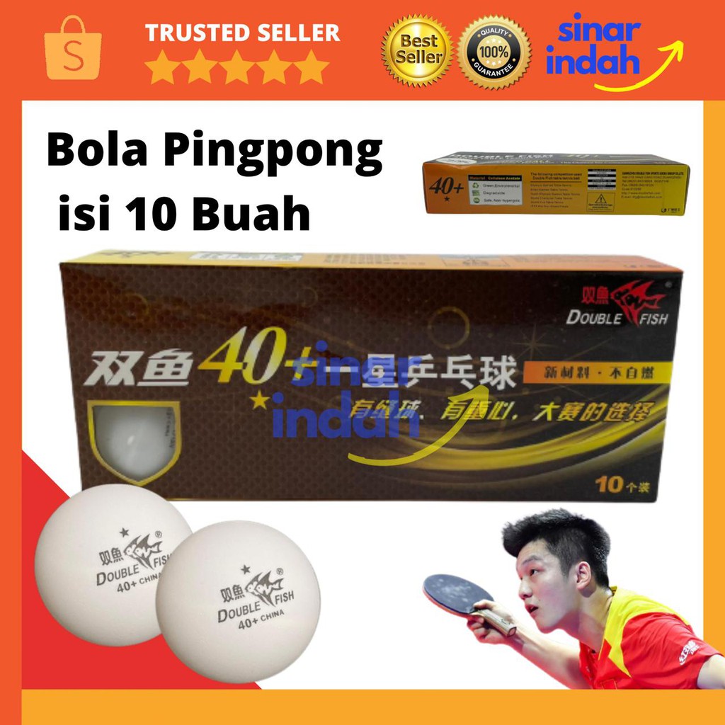 Jual Bola Pingpong isi 10 Buah Double Fish Bola Tenis Meja Ping Pong Murah | Shopee Indonesia