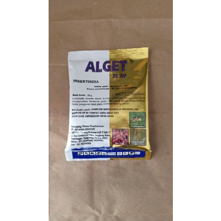 Jual INSEKTISIDA RACUN OBAT TEPUNG ALGET 75 WP 25 GR | Shopee Indonesia