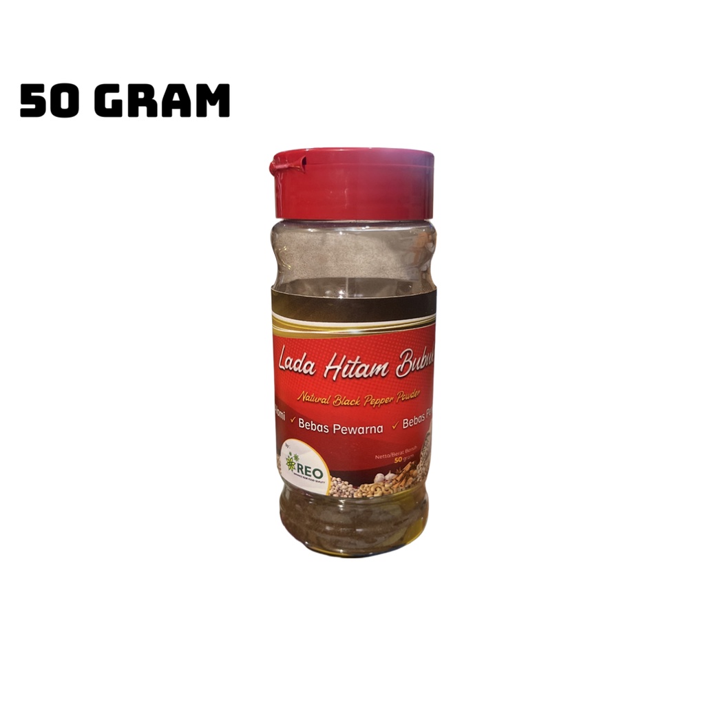Jual Lada Hitam Bubuk Botol Cap REO 50 Gram - Eceran | Shopee Indonesia