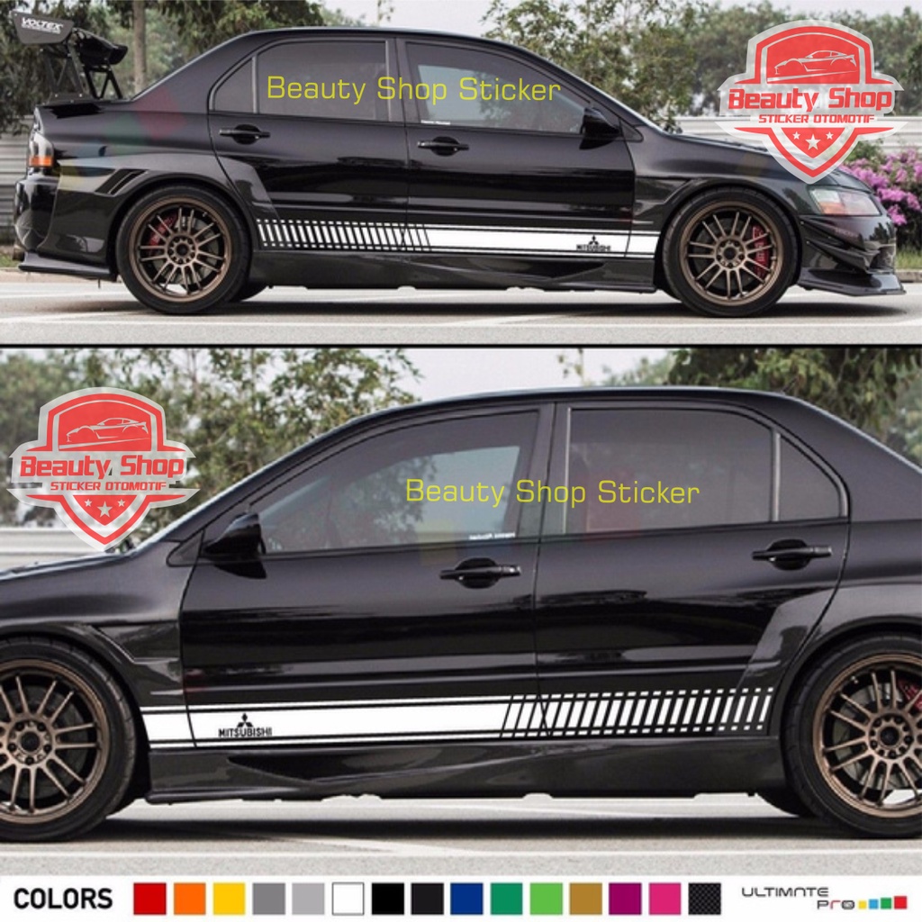 Jual stiker mitsubishi motor sticker mobil xpander pajero sport lancer ...